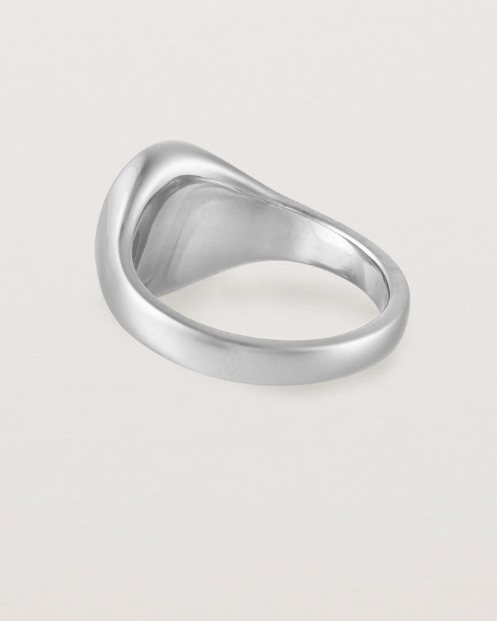 Arden Signet Ring | White Gold | Natalie Marie Jewellery