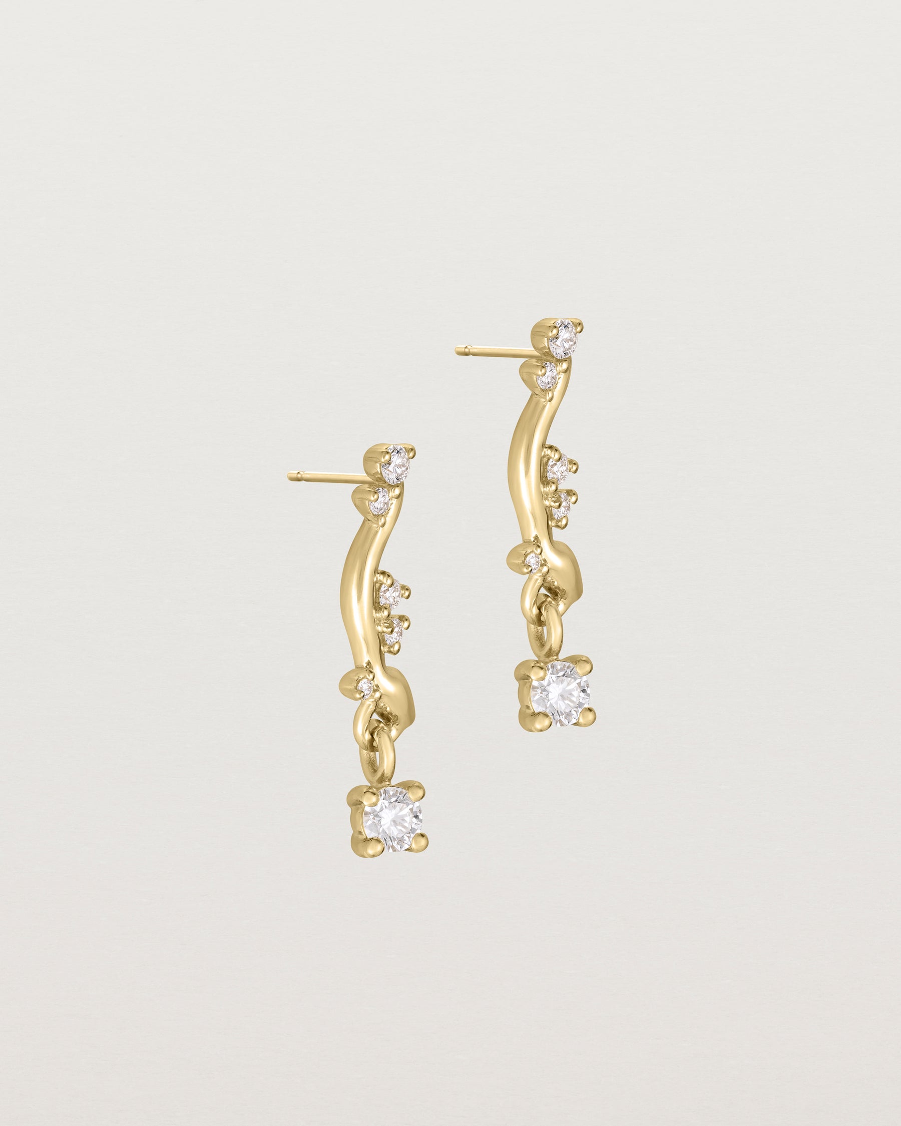 Ember Earrings | Diamonds | Yellow Gold | Natalie Marie Jewellery