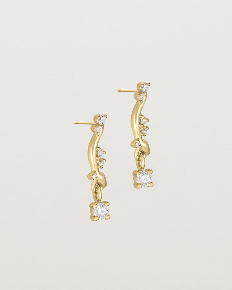 Ember Earrings | Diamonds | Yellow Gold | Natalie Marie Jewellery