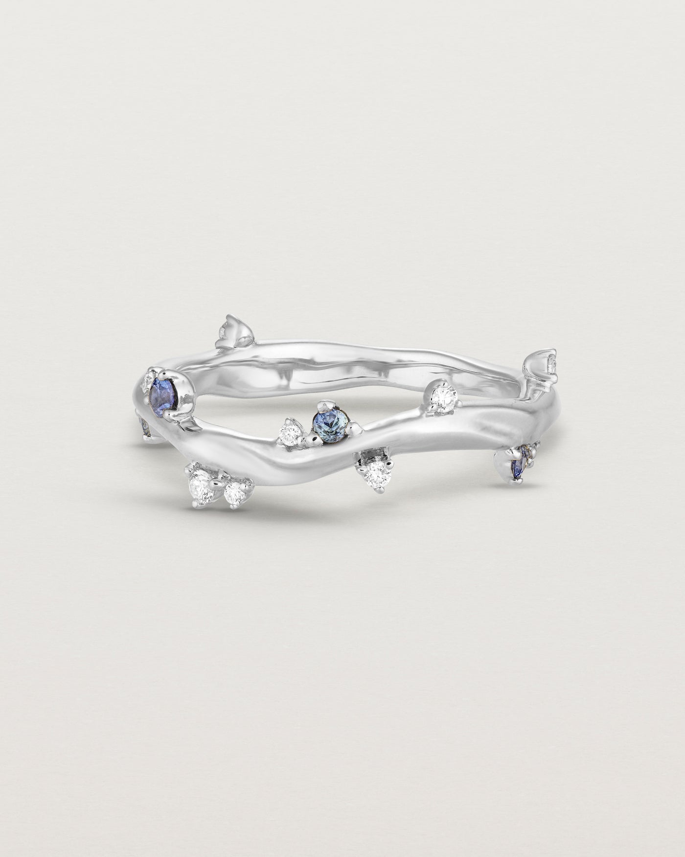 Ember Ring | Diamond & Ceylon Sapphire | White Gold | Natalie Marie ...