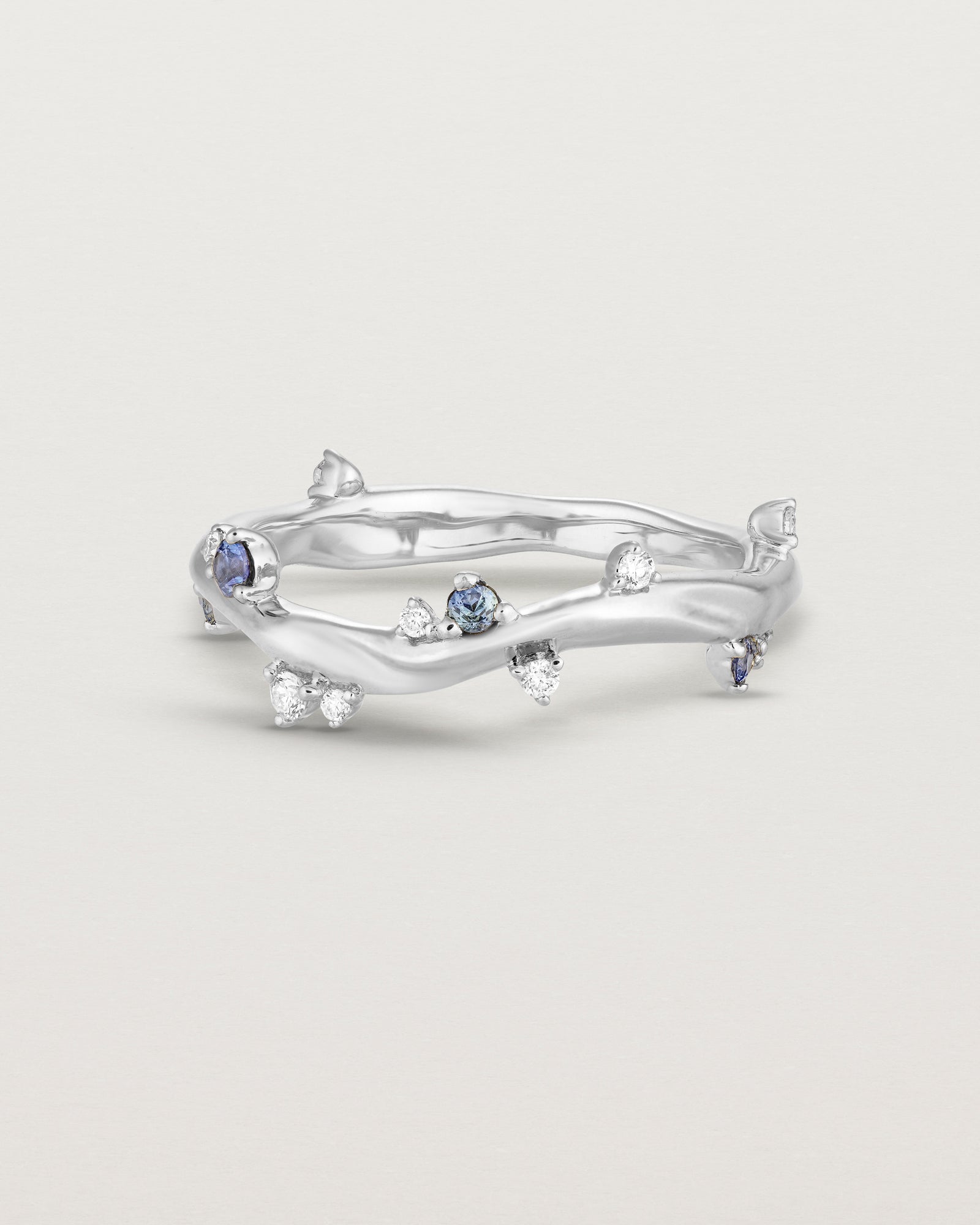 Ember Ring | Diamond & Ceylon Sapphire | White Gold | Natalie Marie ...