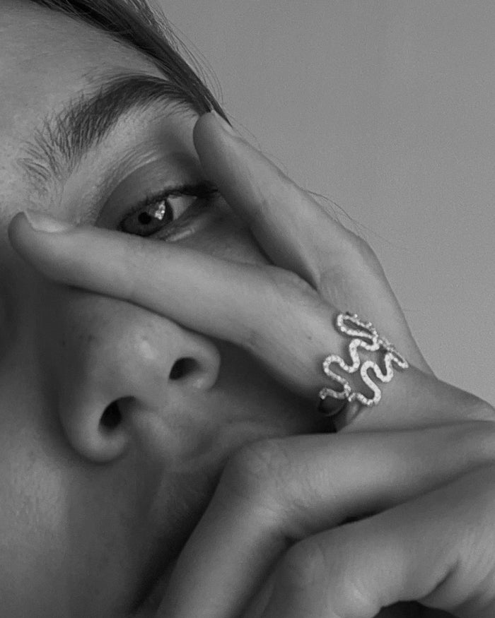 Rumi Ring | Diamonds | White Gold | Natalie Marie Jewellery