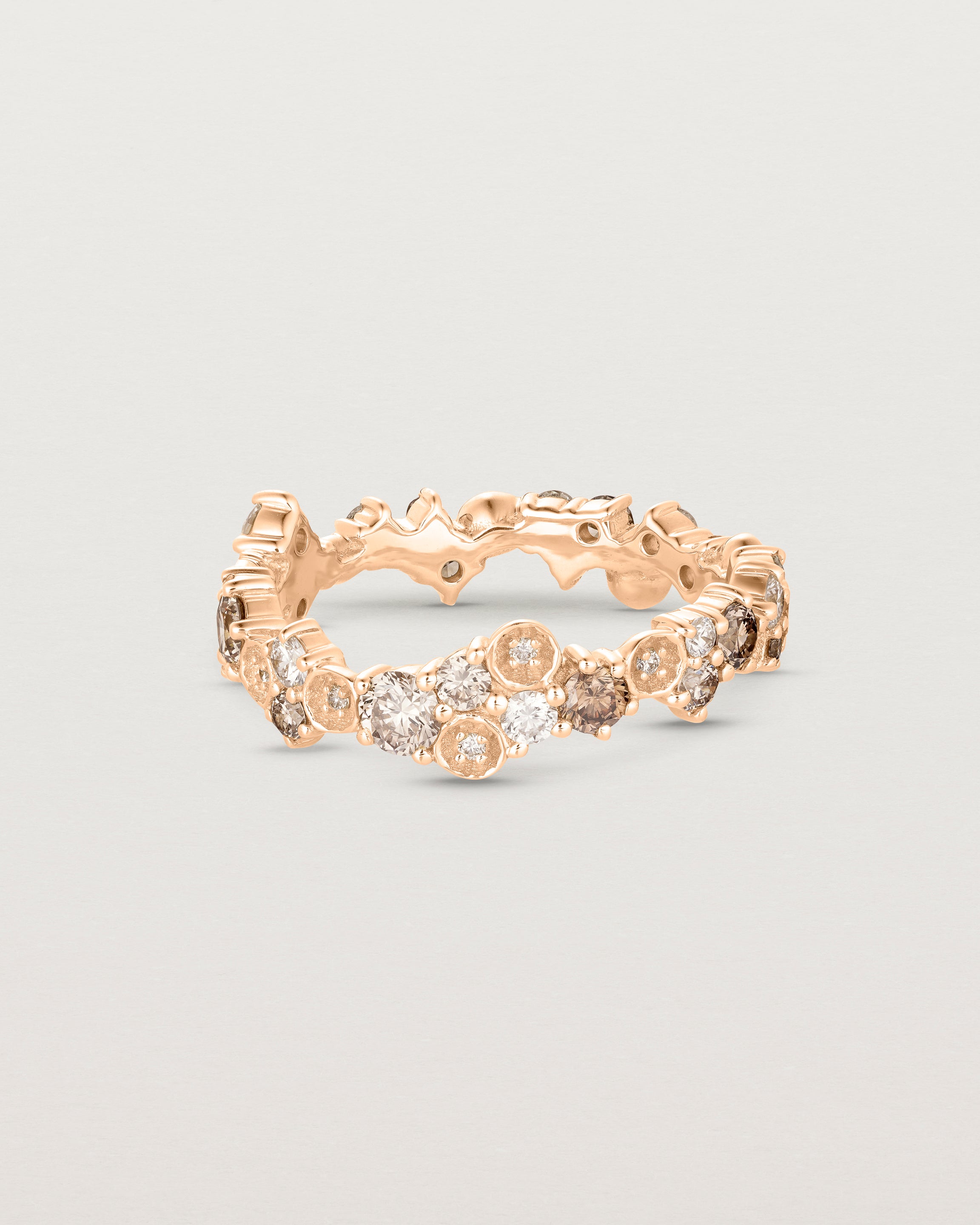Patera Ring | Champagne & White Diamonds | Rose Gold | Natalie Marie ...