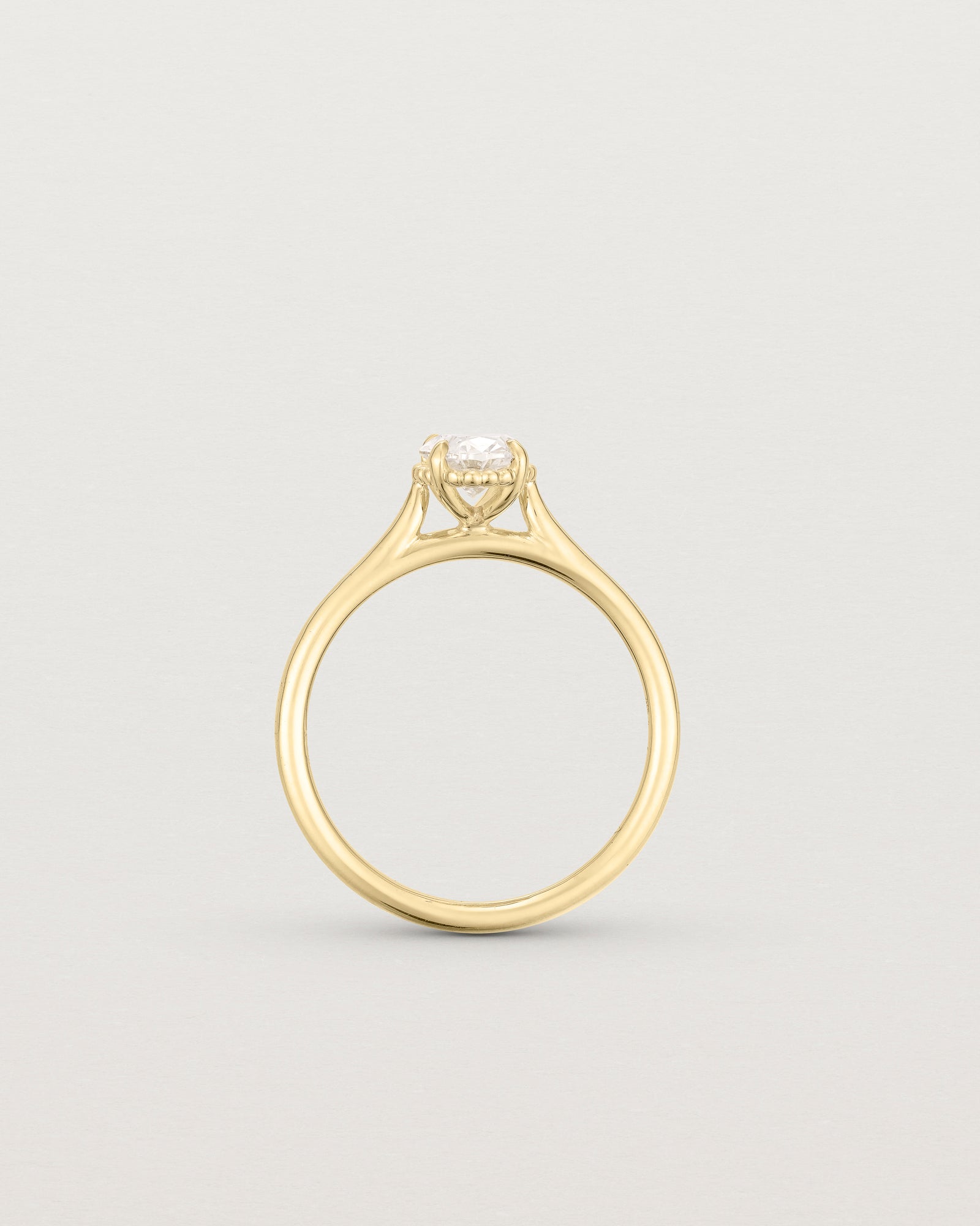 Thea Oval Solitaire | Laboratory Grown Diamond | Yellow Gold | Natalie ...