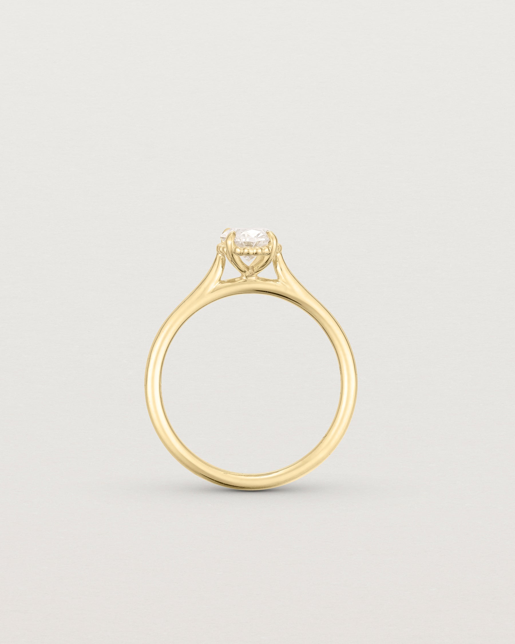 Thea Oval Solitaire | Laboratory Grown Diamond | Yellow Gold | Natalie ...