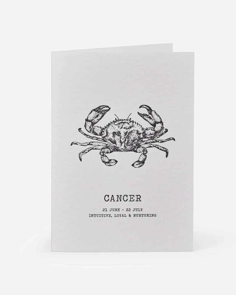 Zodiaque Moon | Cancer Letterpress Greeting Card | Natalie Marie Jewellery