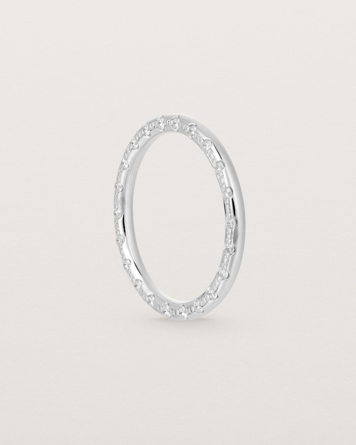 Cascade Profile Ring | Diamonds | White Gold | Natalie Marie Jewellery
