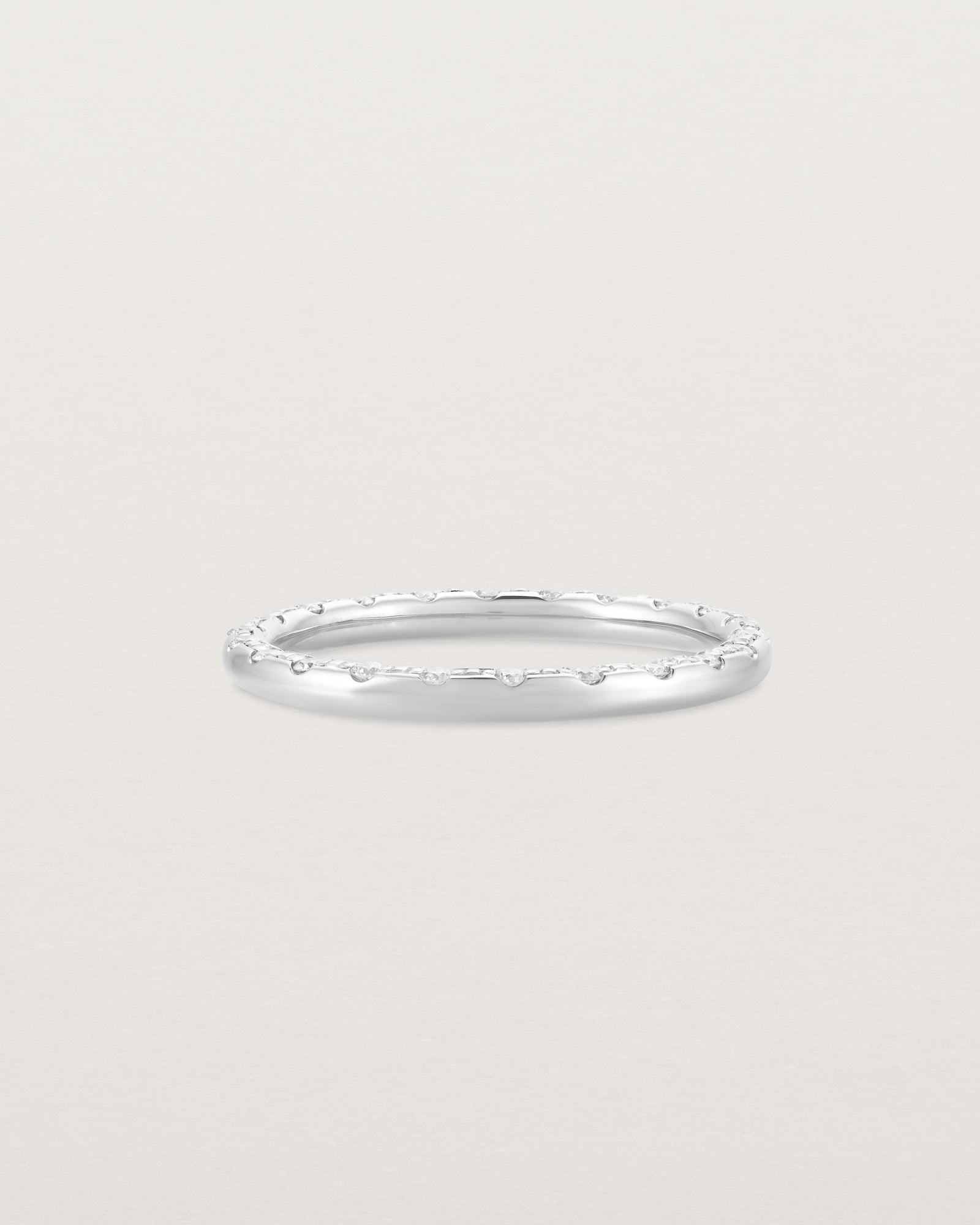 Cascade Profile Ring | Diamonds | White Gold | Natalie Marie Jewellery
