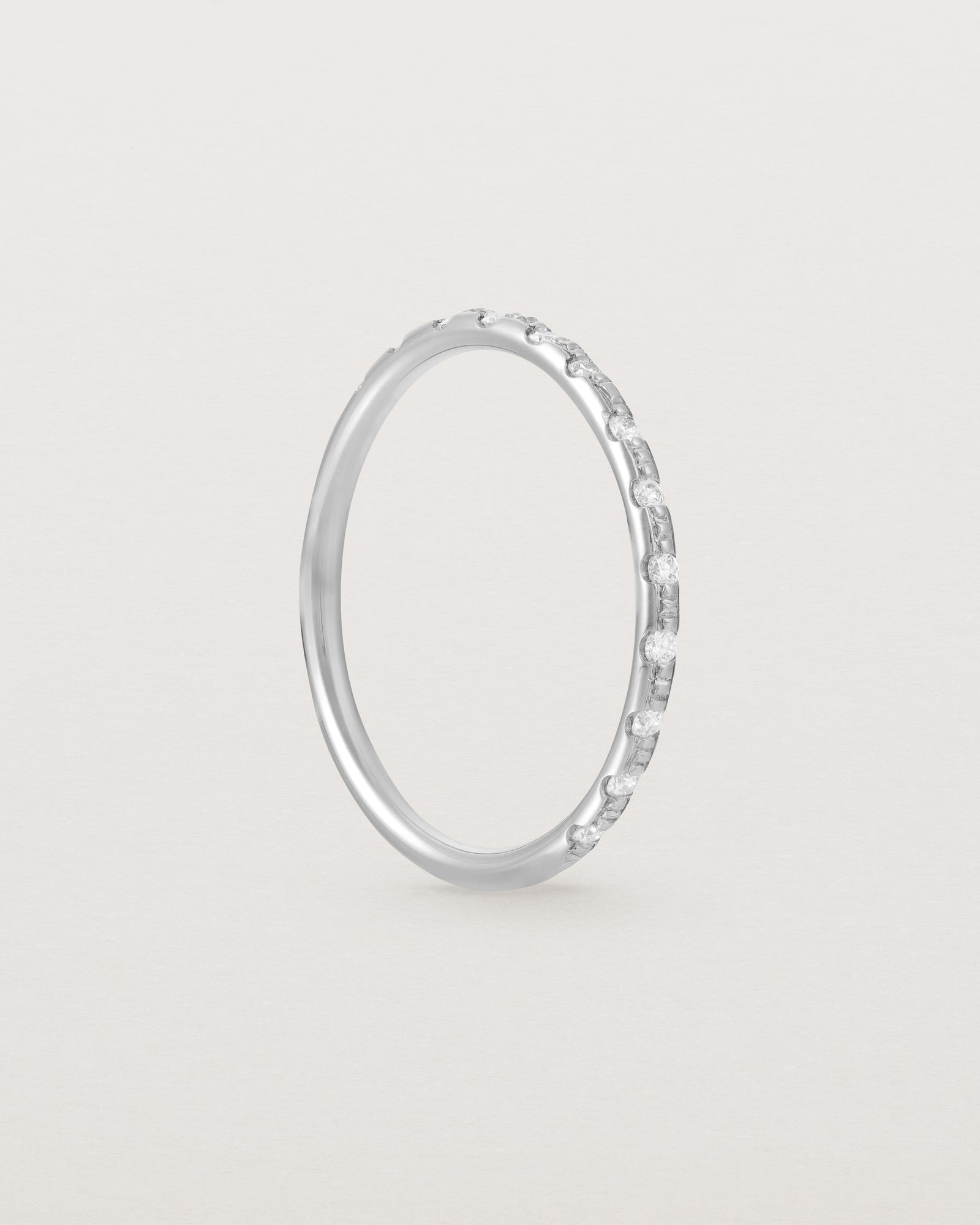 Cascade Round Profile Wedding Ring | Diamonds | White Gold | Natalie ...
